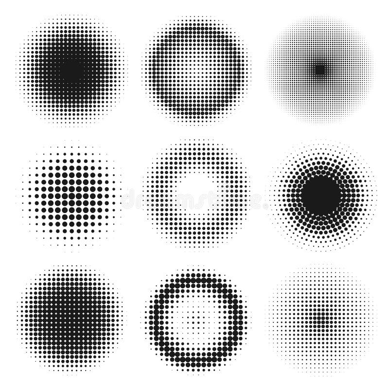 Halftone Pattern Vector Shading Effect Stock Vector - Illustration of ...