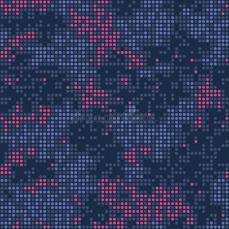 Halftone Camouflage Wallpaper. Camo Grid, Dot Background. Seamless ...