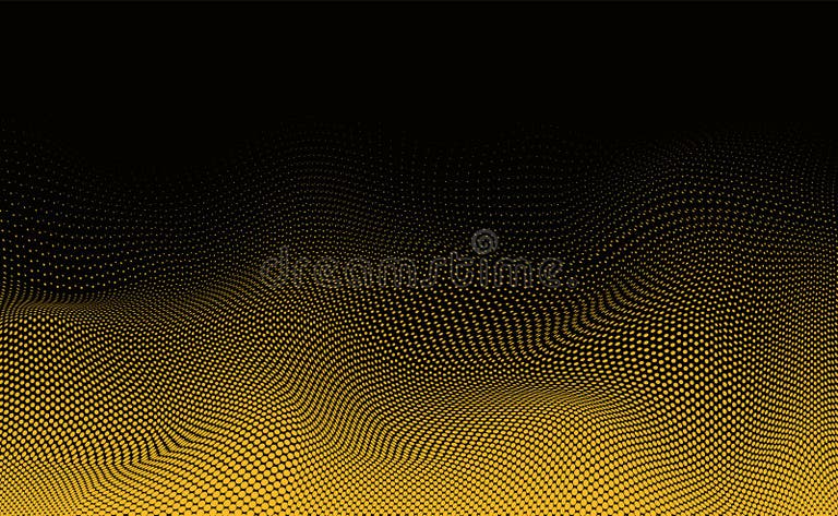 Halftone Dot Pattern. Pop Art Gradient Background with Abstract Curve ...