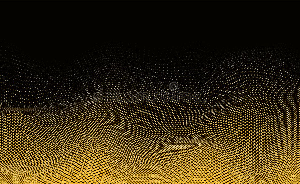 Halftone Dot Pattern. Pop Art Gradient Background with Abstract Curve ...