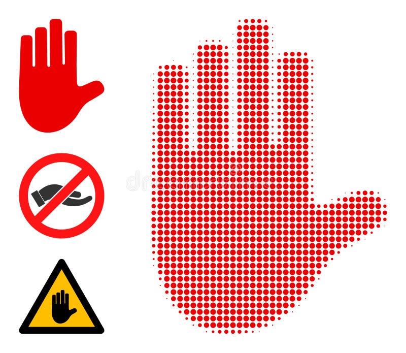 Stop Hand Dotted Stock Illustrations – 165 Stop Hand Dotted Stock ...