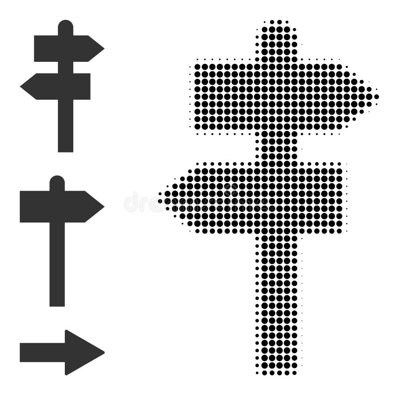 Halftone Dot Vector Way Pointer Icon Stock Vector - Illustration of ...