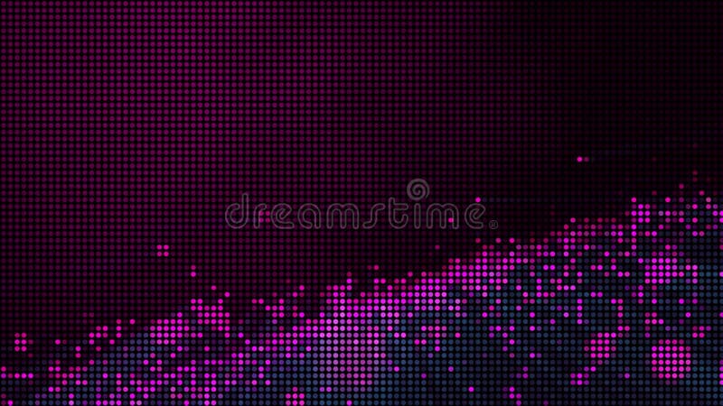 Halftone Dots Abstract Digital Technology Animated Pink Light on Pink ...