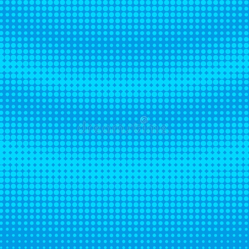 Blue Dots Background in Halftone Design. Vector Illustration. Stock ...