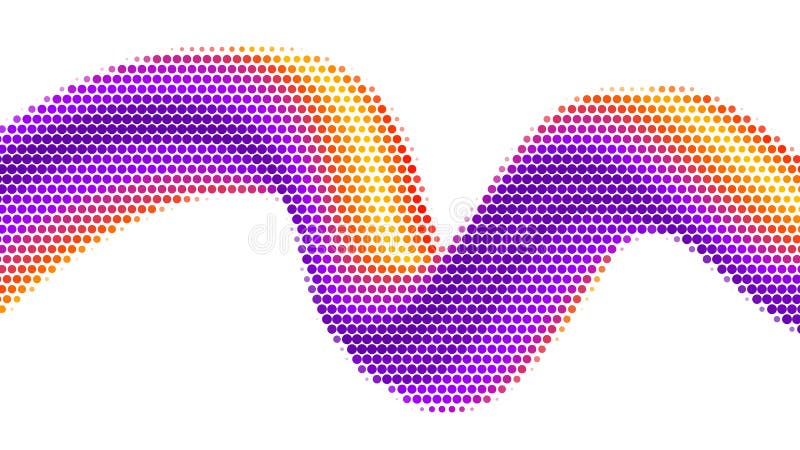 Halftone Dots Background, Wave Shape, Vector Illustration Stock Vector ...