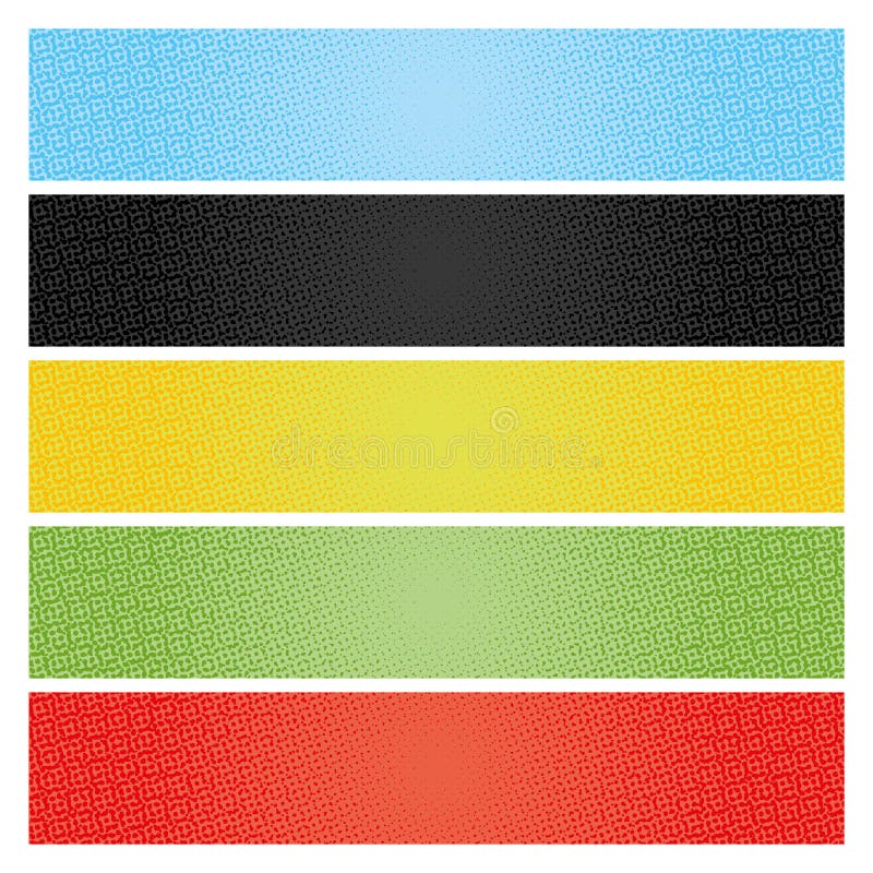 Halftone Dots Banners. Colorful Vector Set II. Stock Vector ...