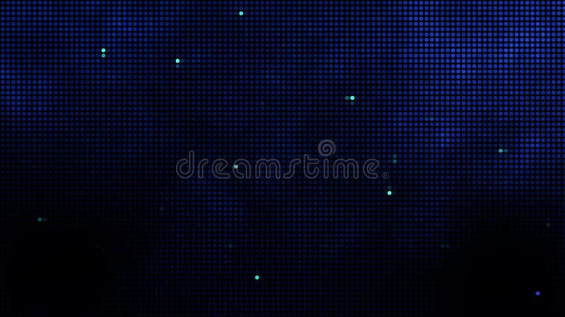 Halftone Dots Blue Burning Sparks Fire Motion on Blue Background. Stock ...