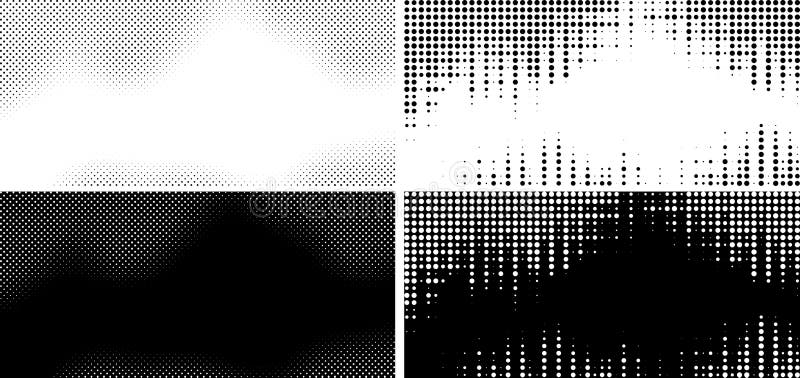 Halftone Dots Gradient Background. Grunge Halftone Frame. Noise Retro ...