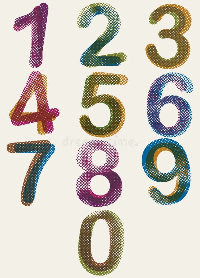 Color Pixels Numbers Stock Illustrations – 710 Color Pixels Numbers ...