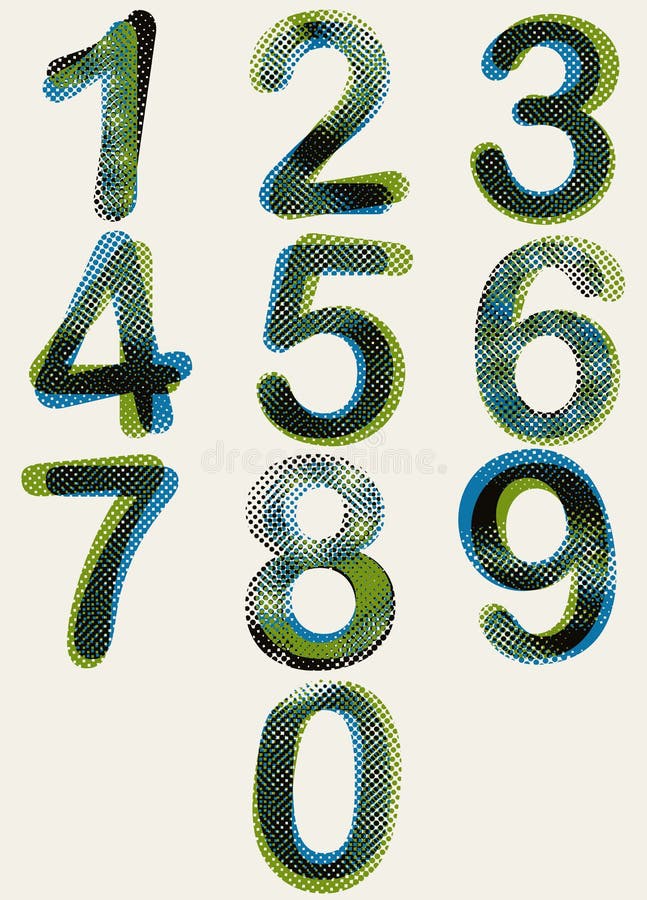 Color Pixels Numbers Stock Illustrations – 710 Color Pixels Numbers ...