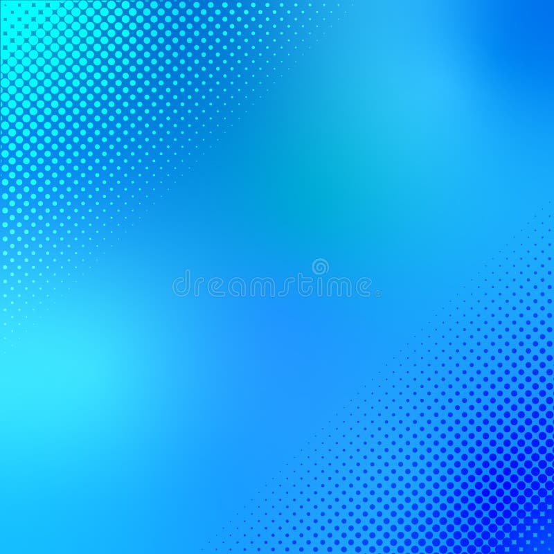 Cyan Halftone Dots Pattern in Dark Blue Background Stock Vector ...