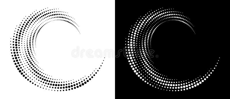 Halftone Dots in Spiral. Modern Abstract Background. Design Element or ...