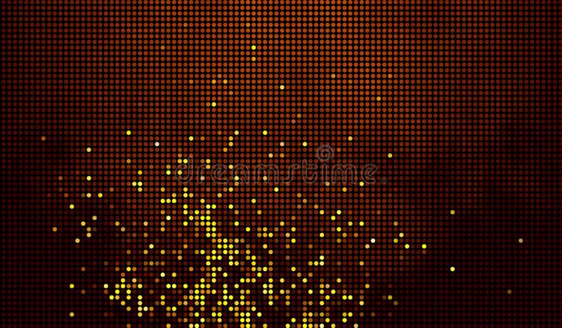 Halftone Dots Yellow Burning Sparks Fire on Red Background Stock Image ...