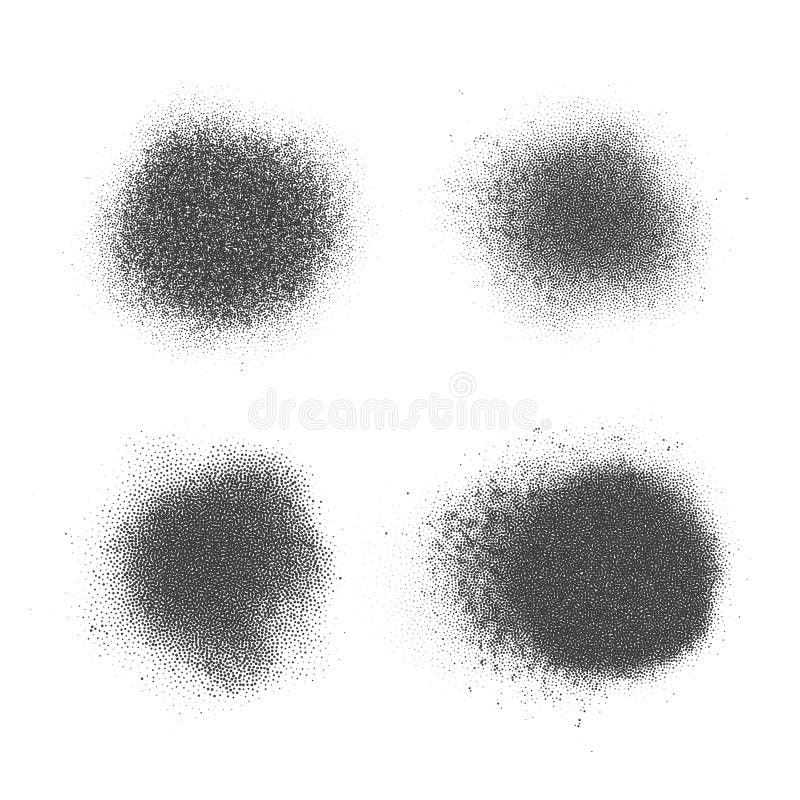 Halftone Dotted Circle Shape. Vector Stipple Blob. Noisy Abstract ...
