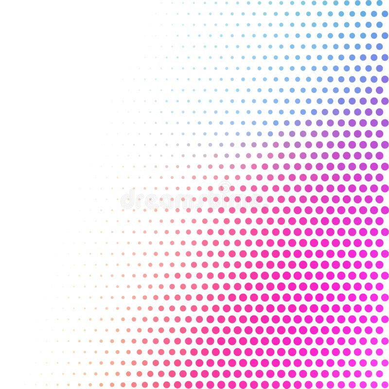 Halftone Dotted Colorful Gradient Corner . Isolated Vector Spotted ...