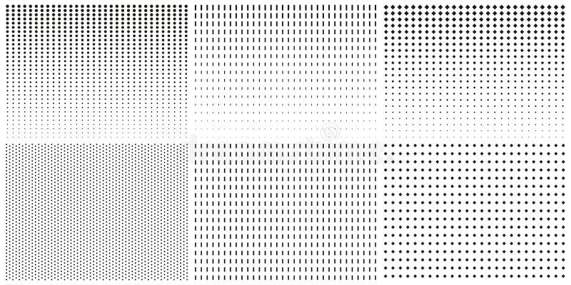 Halftone Dotted Gradient. Abstract Black and White Raster. Gradient ...