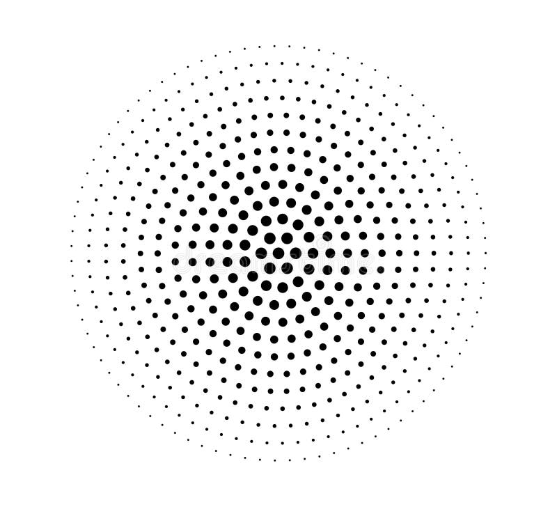 Halftone Dotted Gradient Circle. Half Tone Effect Circular Dotted ...