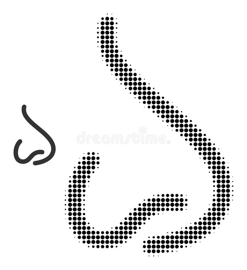 Halftone Dotted Human Nose Icon Stock Vector - Illustration of mosaic ...