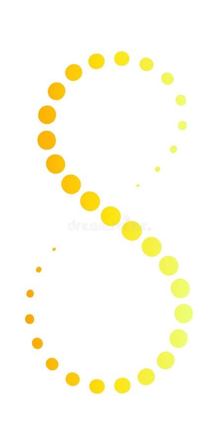 Halftone Dotted Infinity Element Stock Vector - Illustration of dotted ...