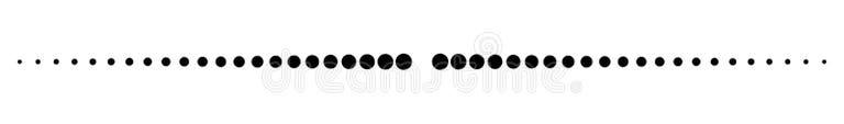 Halftone Dotted Separator Line. Abstract Geometric Minimal Border Text ...