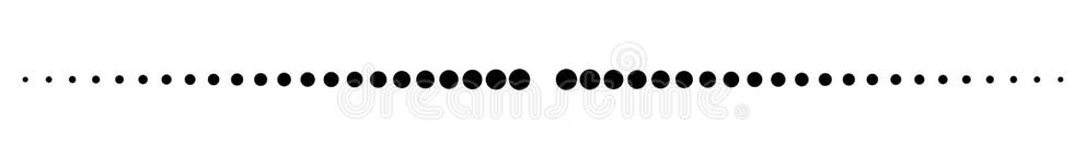 Halftone Dotted Separator Line. Abstract Geometric Minimal Border Text Divider Stock ...