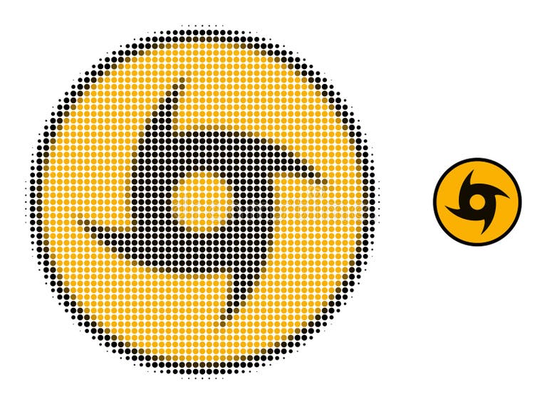 Halftone Dotted Storm Whirlpool Danger Icon Stock Vector - Illustration ...