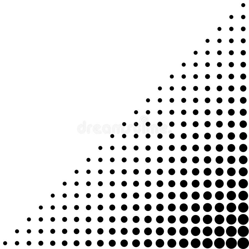 Halftone Dotted Triangle Corner. Isolated Vector Spotted Mosaic Shape ...