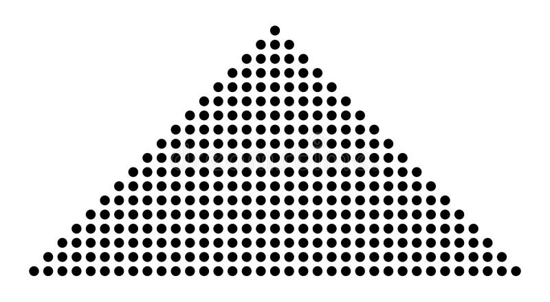 Halftone Dotted Triangle Design Element . Isolated Vector Spotted ...