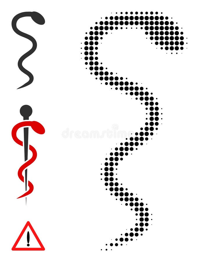 Halftone Dotted Vector Snake Icon Stock Vector - Illustration of poison ...