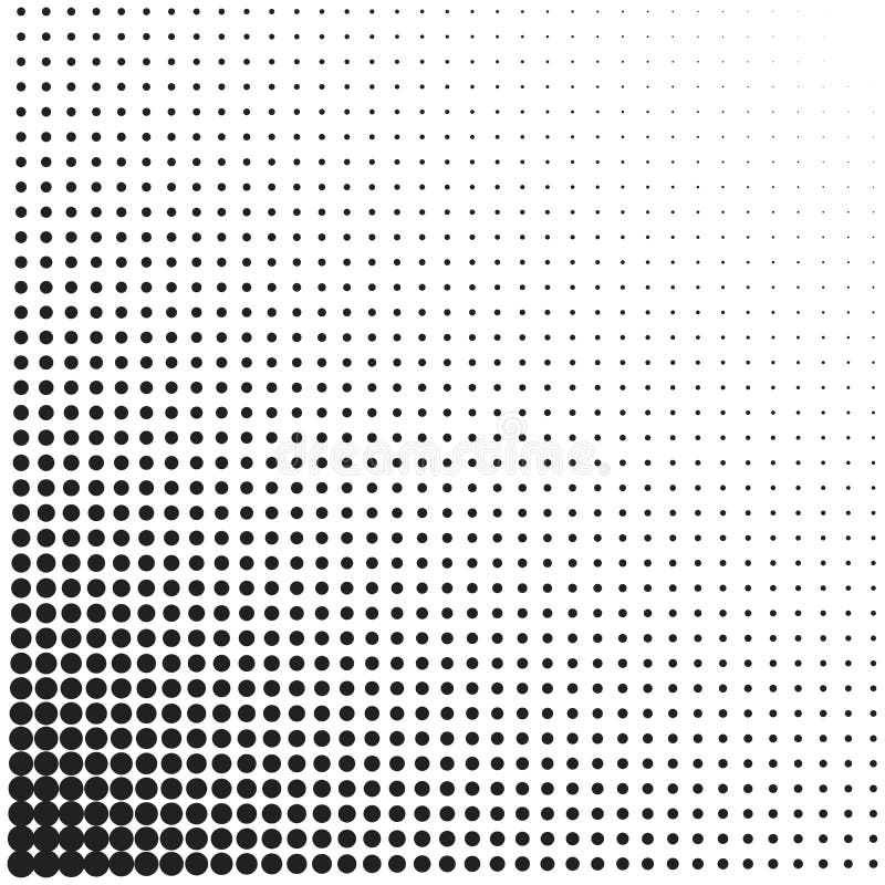 Halftone Dotted Vintage Retro Gradients Pattern. Monochrome Pop Art ...