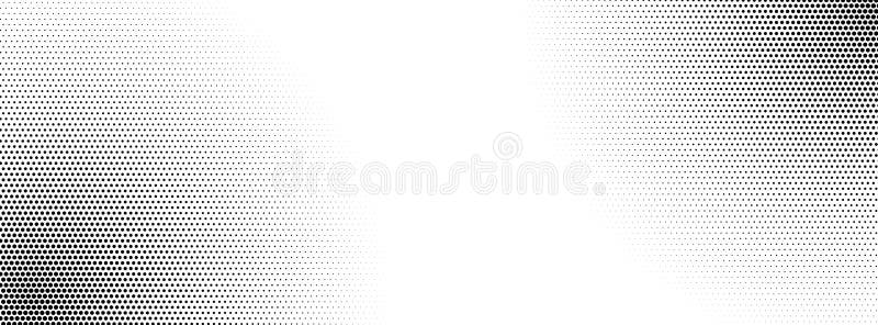 Halftone Effect Dotted Gradient Corners Long Background. Vector ...