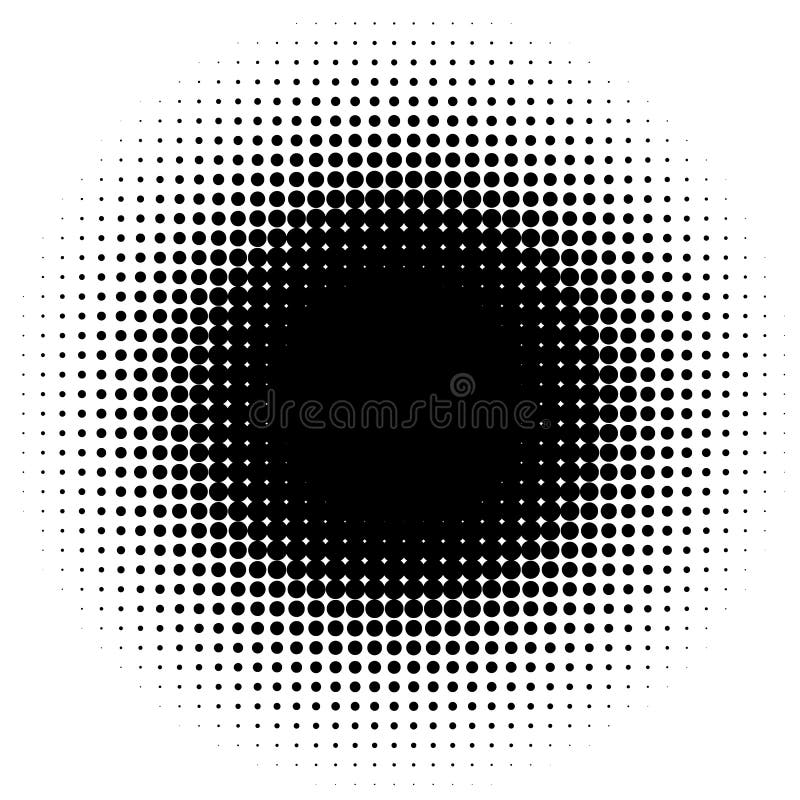 Halftone Element, Circular Halftone Pattern. Specks, Halftone Ci Stock ...