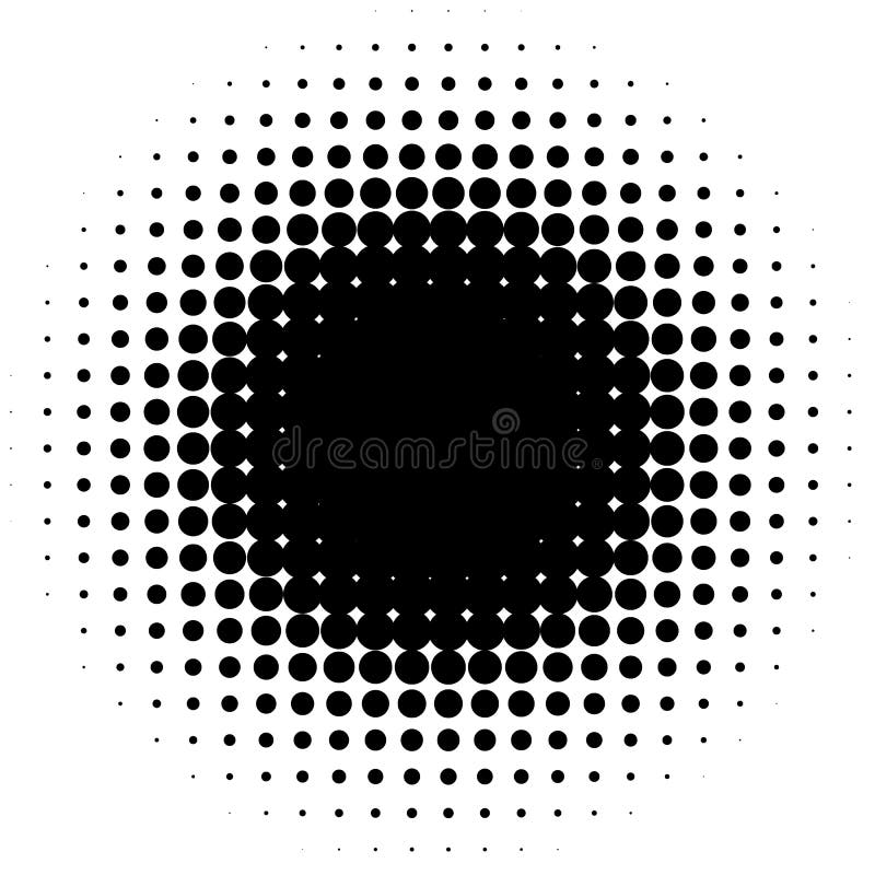 Halftone Element, Circular Halftone Pattern. Specks, Halftone Ci Stock ...