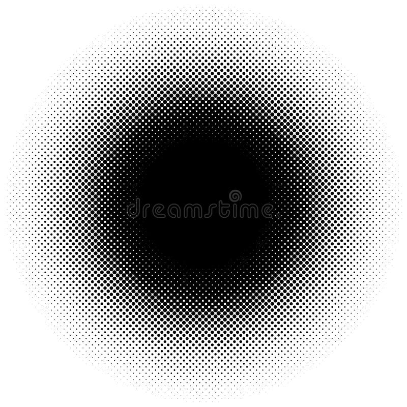 Halftone Element, Circular Halftone Pattern. Specks, Halftone Ci Stock ...