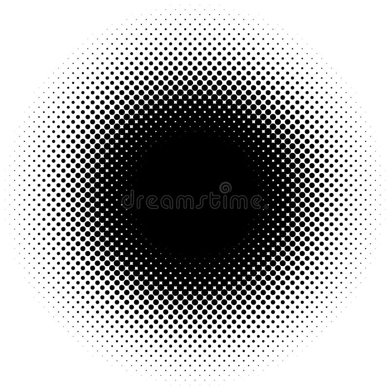 Halftone Element, Circular Halftone Pattern. Specks, Halftone Ci Stock ...