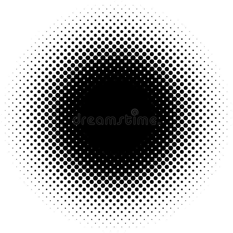 Halftone Element, Circular Halftone Pattern. Specks, Halftone Ci Stock ...