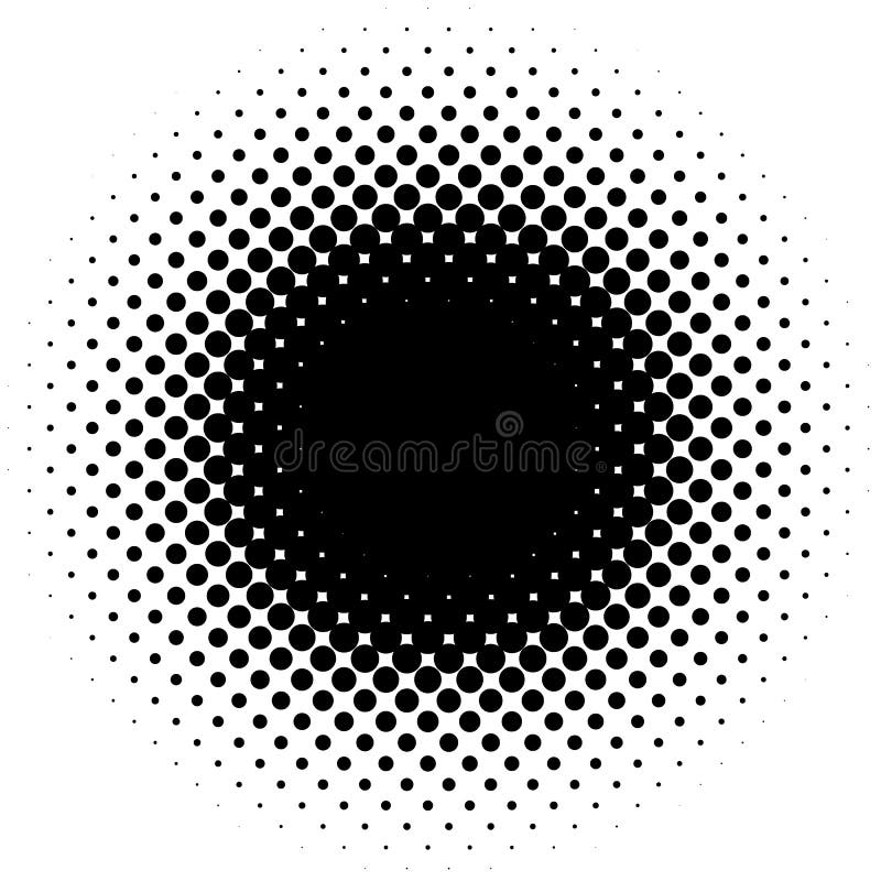 Halftone Element, Circular Halftone Pattern. Specks, Halftone Ci Stock ...