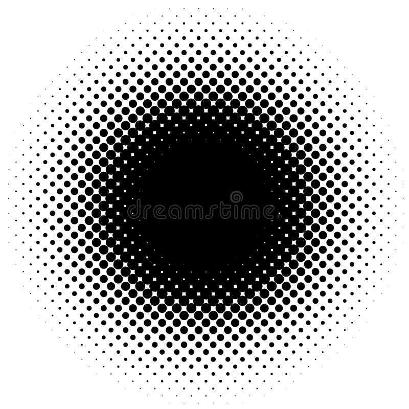 Halftone Element, Circular Halftone Pattern. Specks, Halftone Ci Stock ...