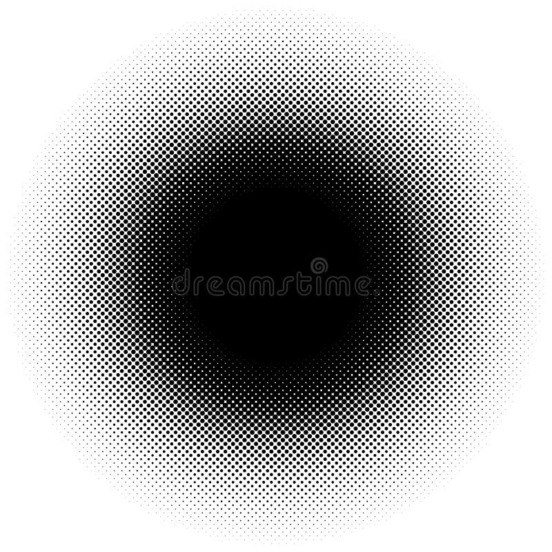 Halftone Element, Circular Halftone Pattern. Specks, Halftone Ci Stock ...