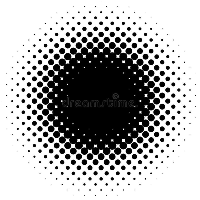 Halftone Element, Circular Halftone Pattern. Specks, Halftone Ci Stock ...