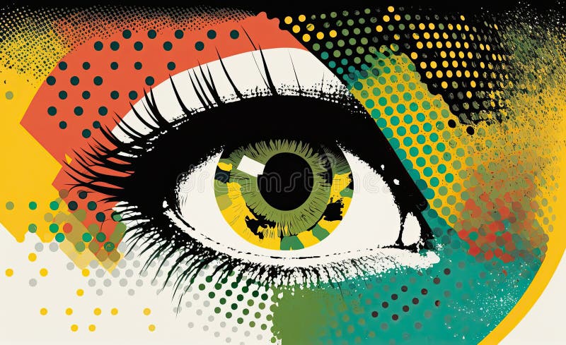 Halftone eye stock illustration. Illustration of generative - 279811902