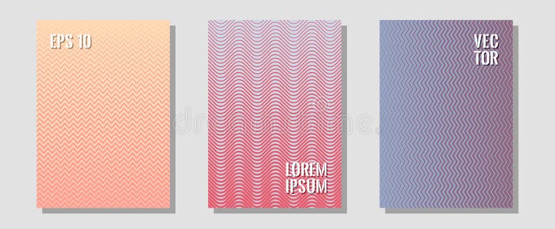 Halftone Flat Patterns Abstract Vector Set. Stock Vector - Illustration of abstract, logotype ...