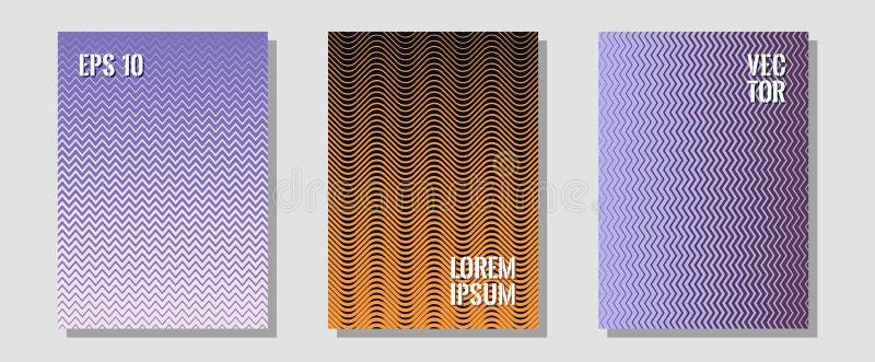 Halftone Flat Patterns Abstract Vector Set. Stock Vector - Illustration ...