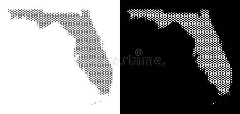 Pixel Florida Map stock vector. Illustration of white - 119442831