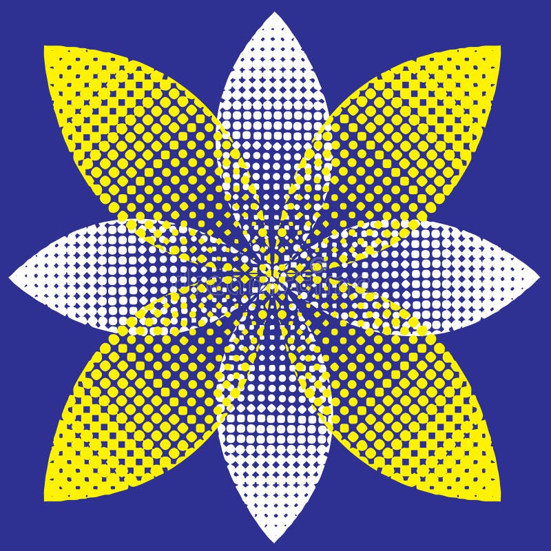 Halftone Flower stock vector. Illustration of design, spring - 4982430