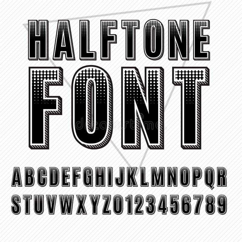 Halftone font stock vector. Illustration of print, effect - 74940393