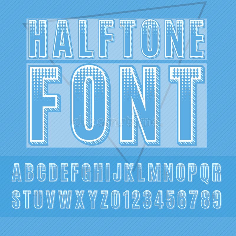 Halftone font stock vector. Illustration of glyph, design - 74940404