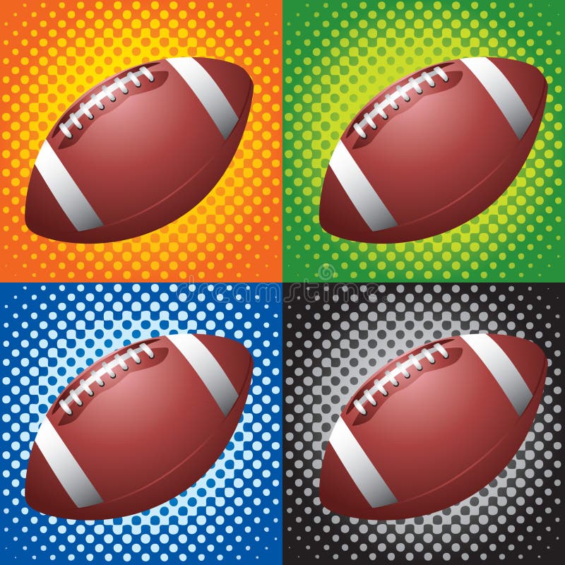 Halftone footballs stock vector. Illustration of quarterback - 8993772
