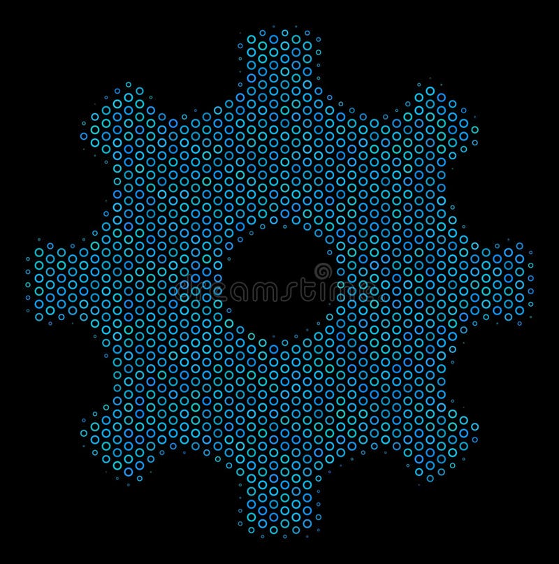 Gear Collage Icon of Halftone Spheres Stock Vector - Illustration of ...