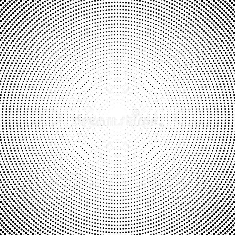 Halftone Geometric Black and White Round Dot Pattern Background Stock ...